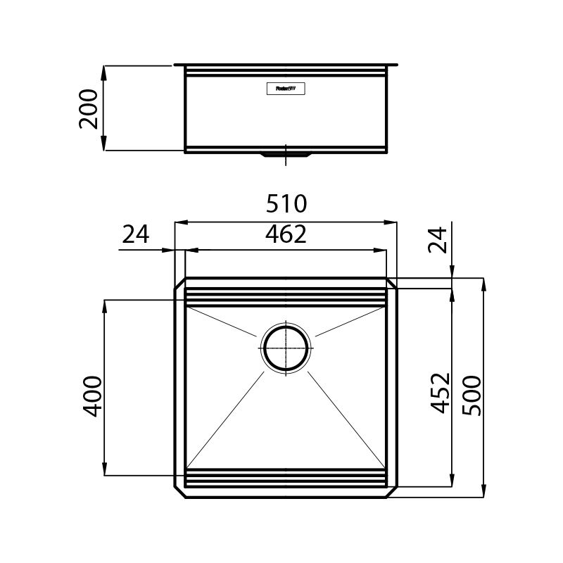 Sinks, Sink Foster Milano 1013 850